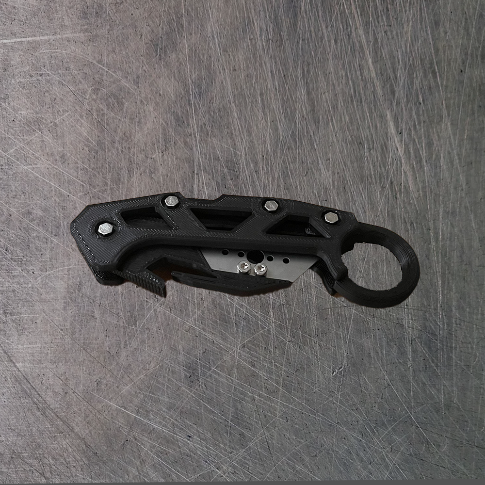 SKELETON OBERTECH NSP-02 KARAMBIT folding utility knife por Gjörk ...