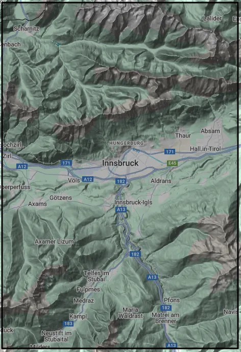 Insbruck Österreich Karte Map Landschaft by llxeon | Download free STL ...