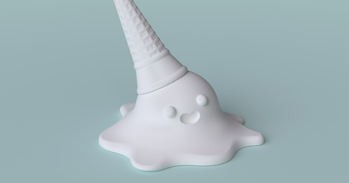 melting ice cream von michael | Kostenloses STL-Modell herunterladen ...