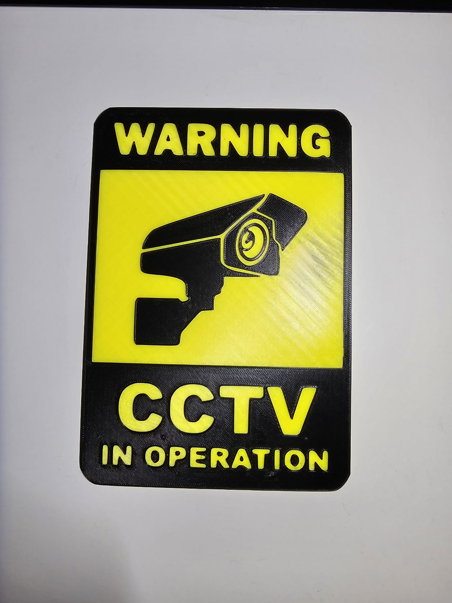 Area guarded by videocamera - closed-circuit television table plate by ...