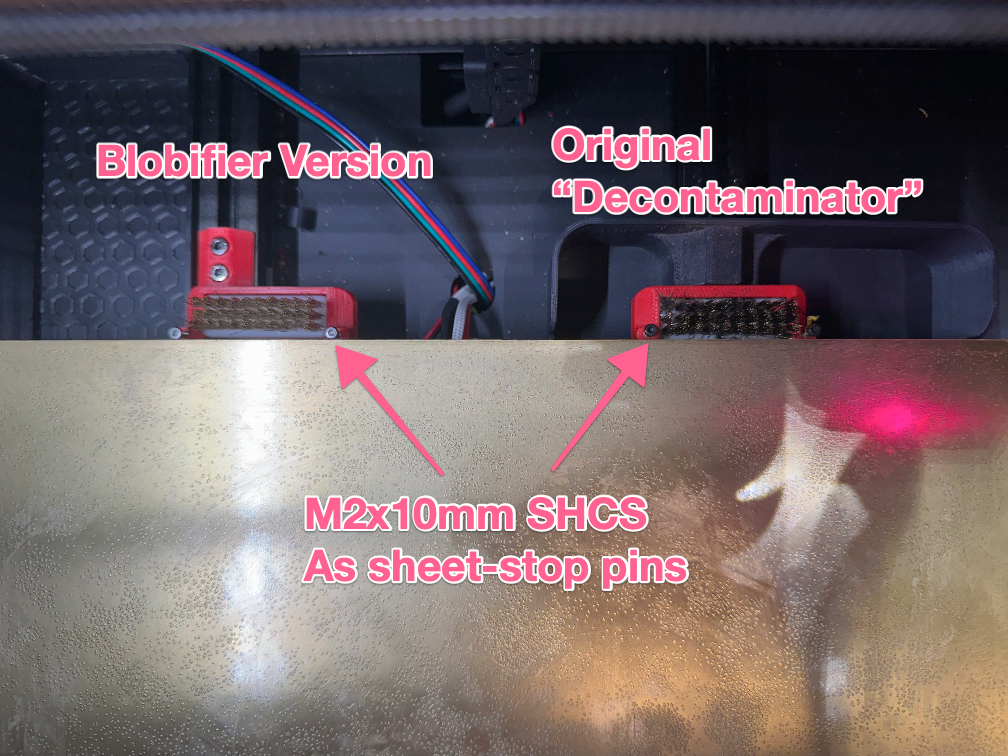 Decontaminator-style Brush Holder with Sheet Stops for Blobifier by ...