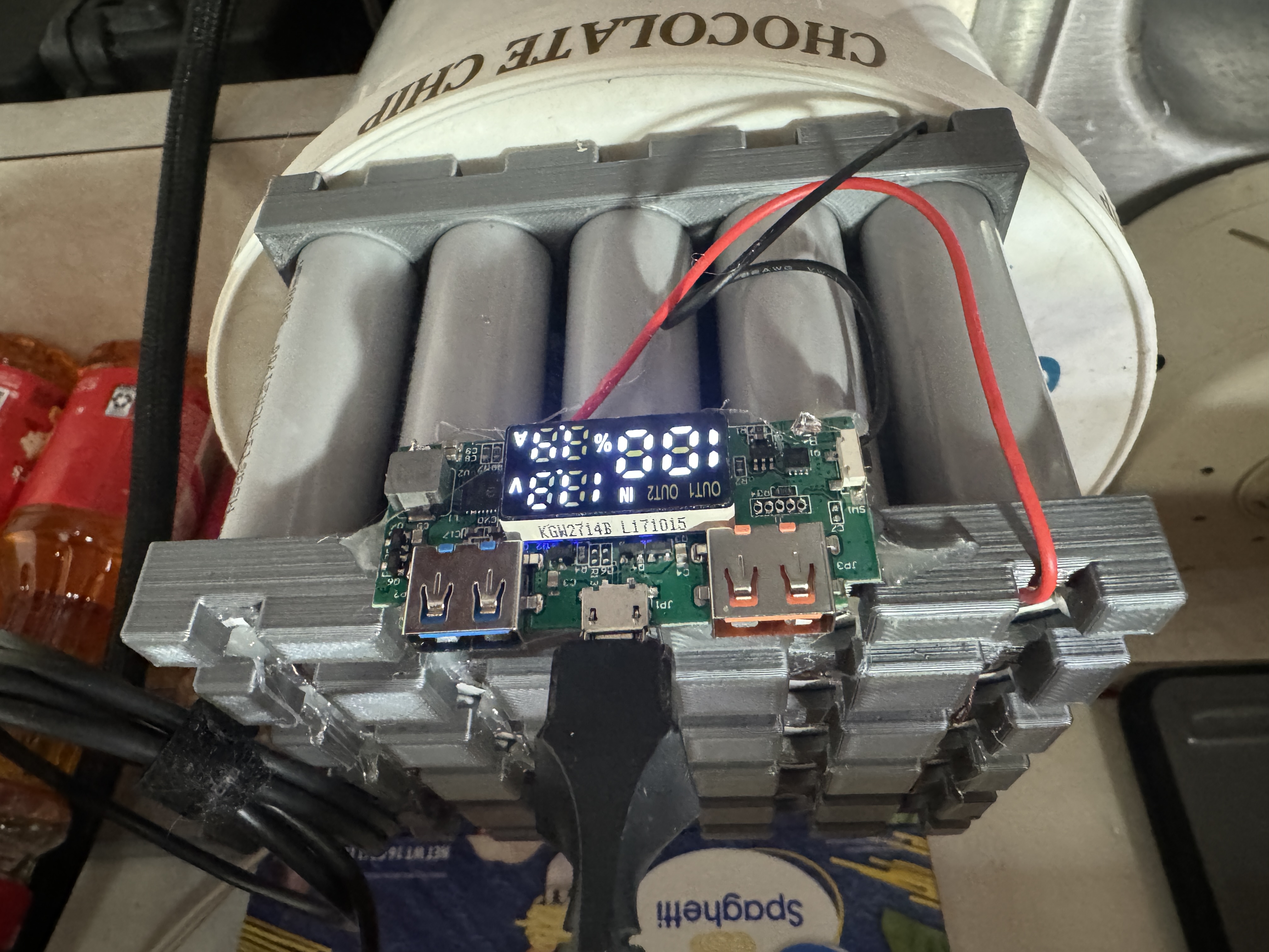 21700 5,000mah 25 Lipo Tesla Cells Battery Bank wired in parallel por ...