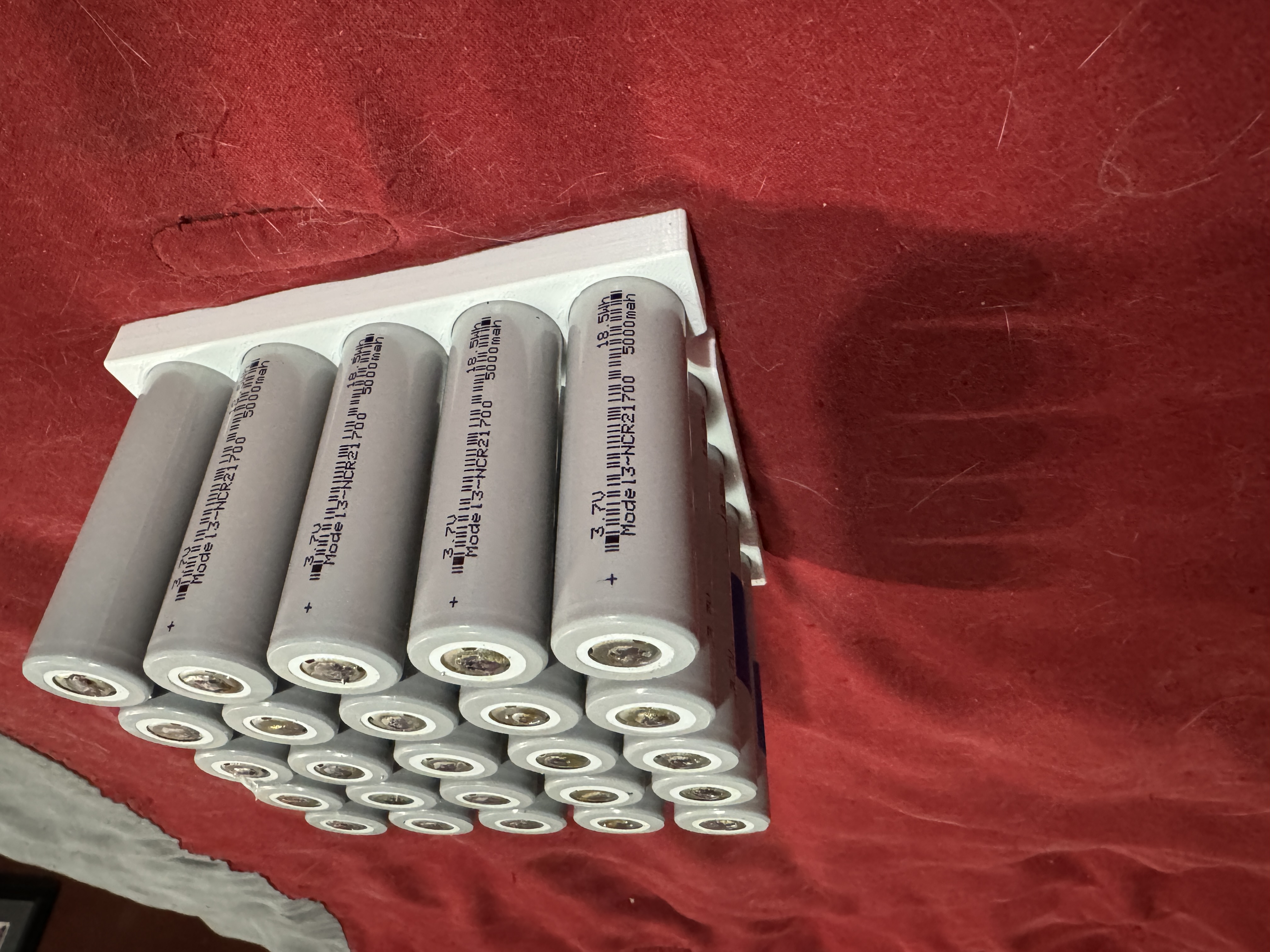 21700 5,000mah 25 Lipo Tesla Cells Battery Bank wired in parallel by ...