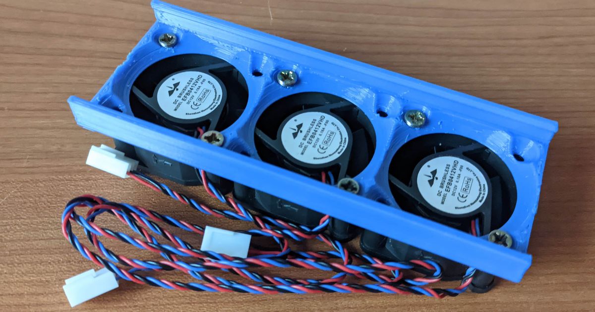 1U Rack appliance side fan mount - 3x40mm by Andrea87 | Download free ...