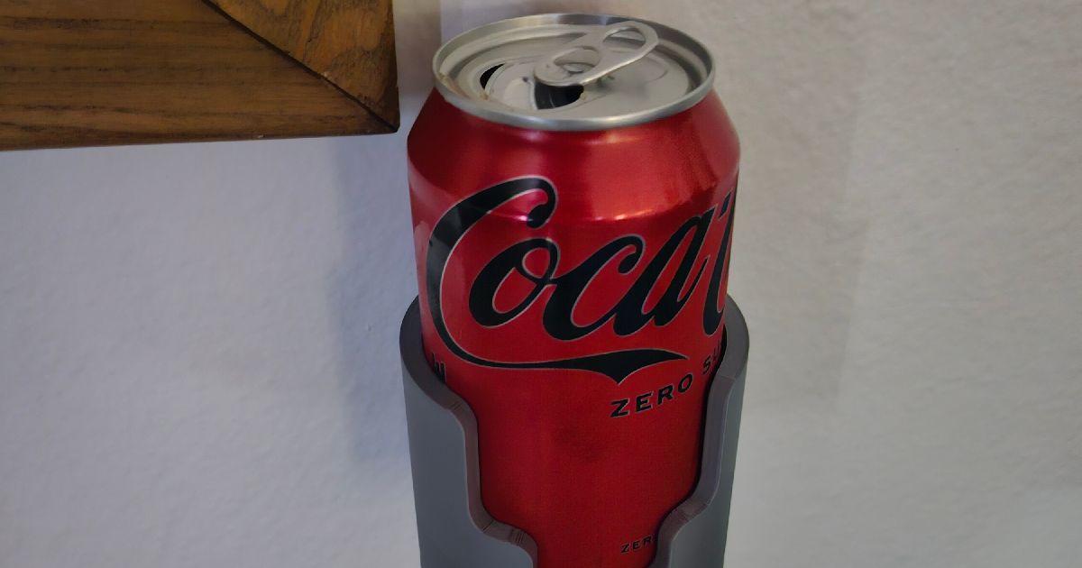Wall Mounted Soda Can Holder by JCDwight | Download free STL model ...