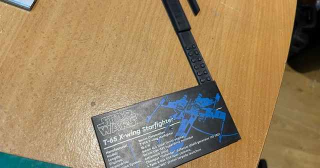 Name plate for the X-wing wall hanger by IanC | Download free STL model ...