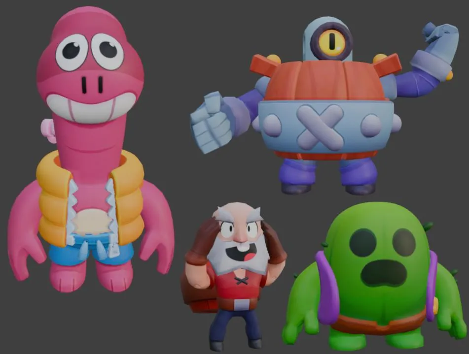 Bald Brawlers Collection - Brawl Stars by GoatGamez | Download free STL model | Printables.com