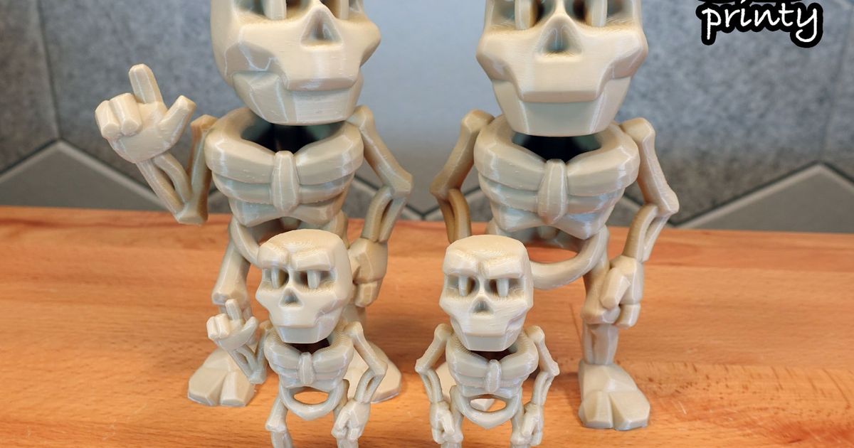 Mini Skeleton - Sculptember Model #8 by 3D Printy | Download free STL ...