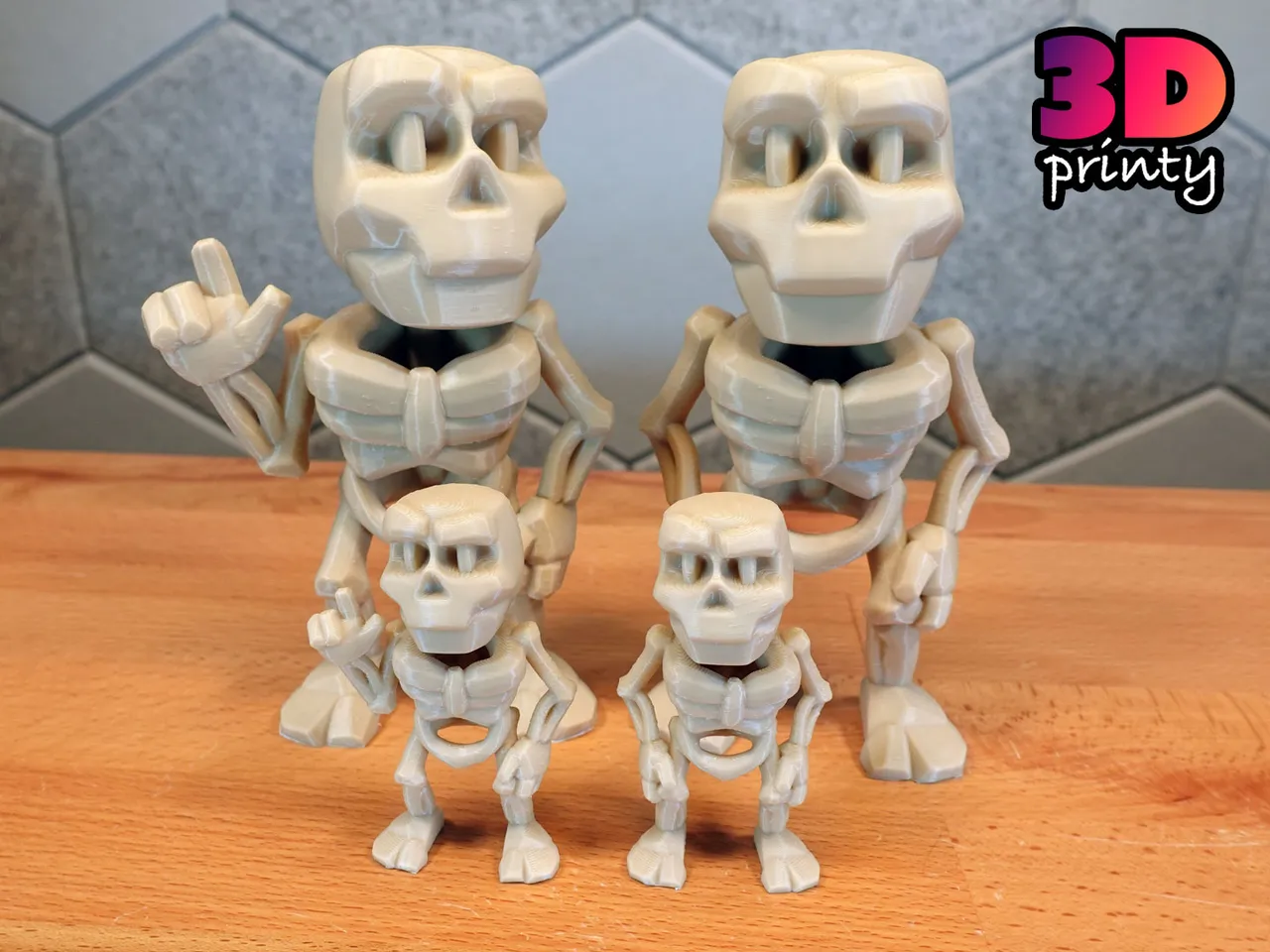 Mini Skeleton - Sculptember Model #8 by 3D Printy | Download free STL ...