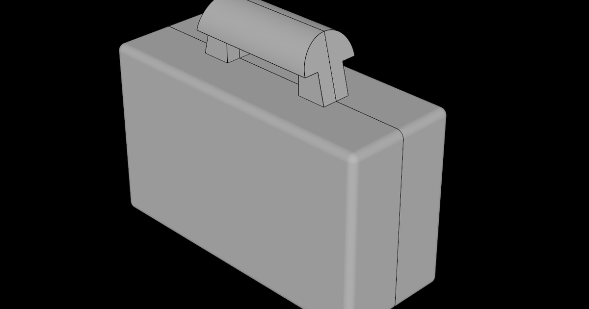 Lego Compatible (4449-f1.dat) Minifig Suitcase (Closed) by thall72 ...