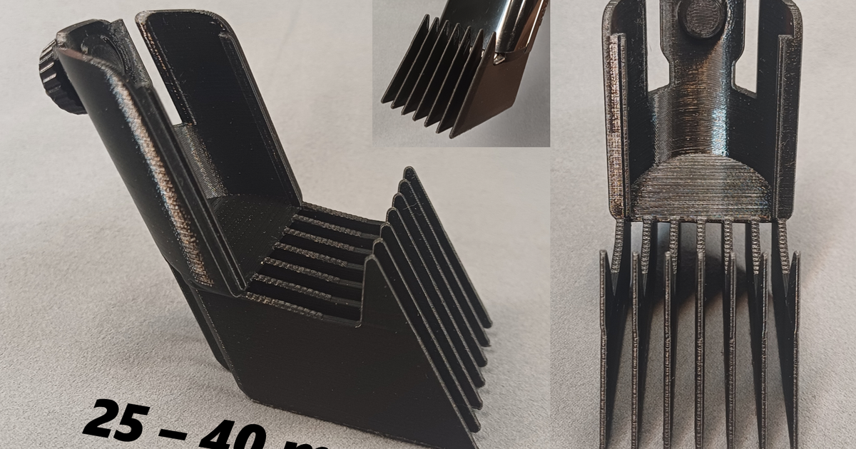 Extended hair comb for PHILIPS QC5115 by rorys3D | Download free STL model | Printables.com
