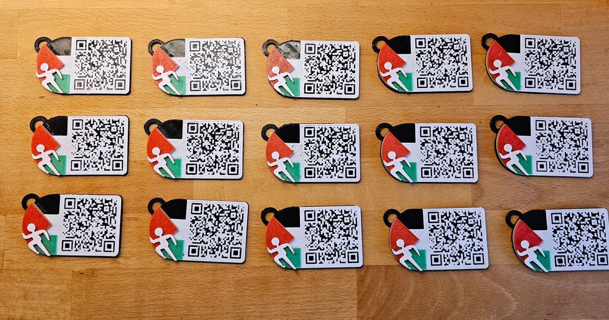 Runners for Palestine QR code by Waseem | Download free STL model ...