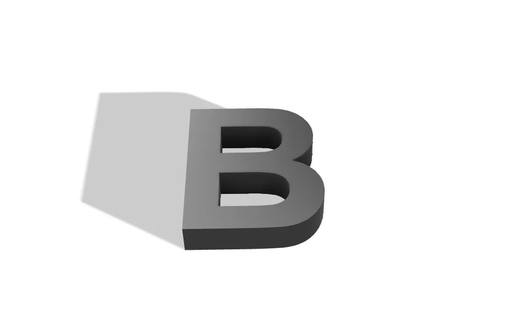 Letter B by Simon Mário Almáši | Download free STL model | Printables.com