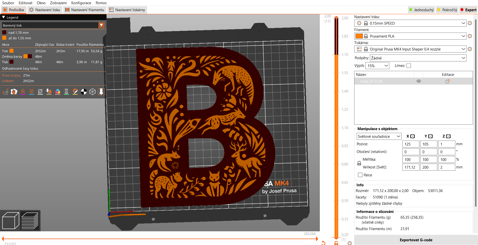 Crazy alphabet: Letter B by Nina Máčová | Download free STL model ...