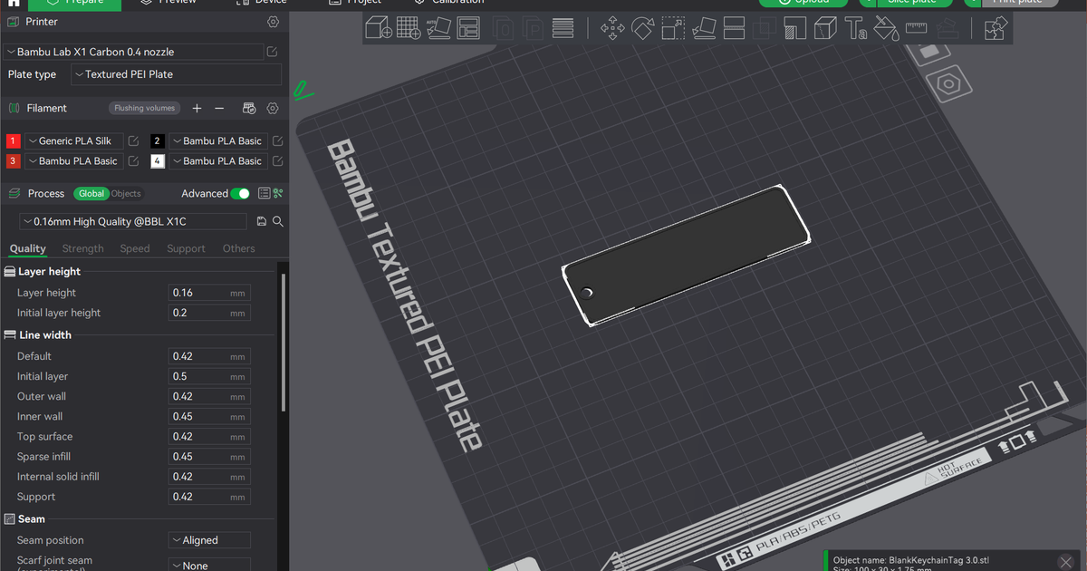 Key chain Tag by Drew | Download free STL model | Printables.com