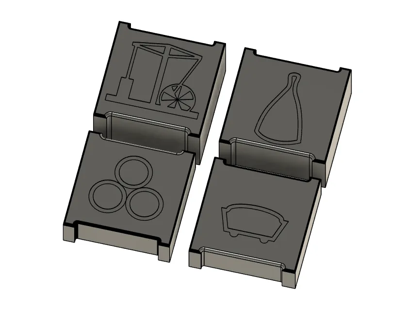 Brass Birmingham insert risers with symbols by CreaToMe | Download free ...