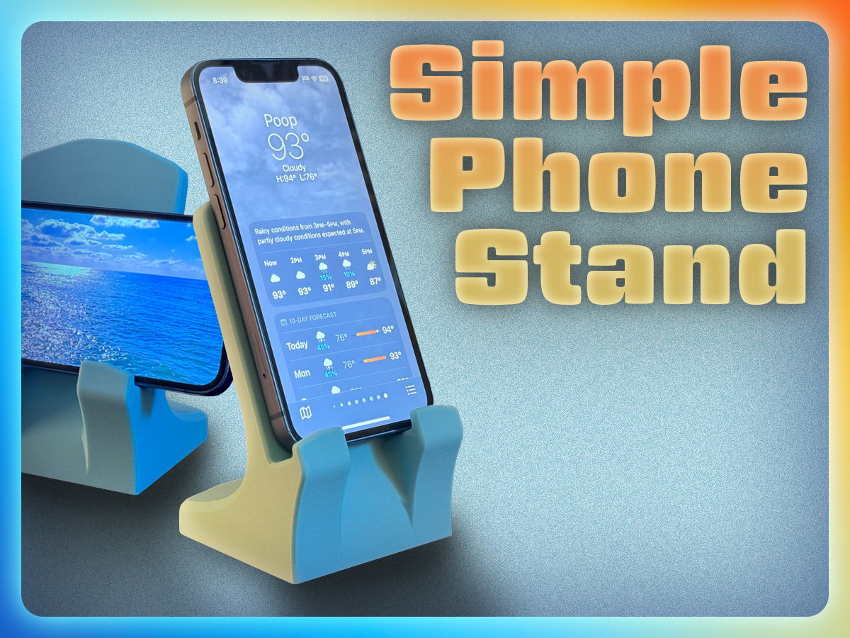 Simple Phone Stand by SillyPrints | Download free STL model ...