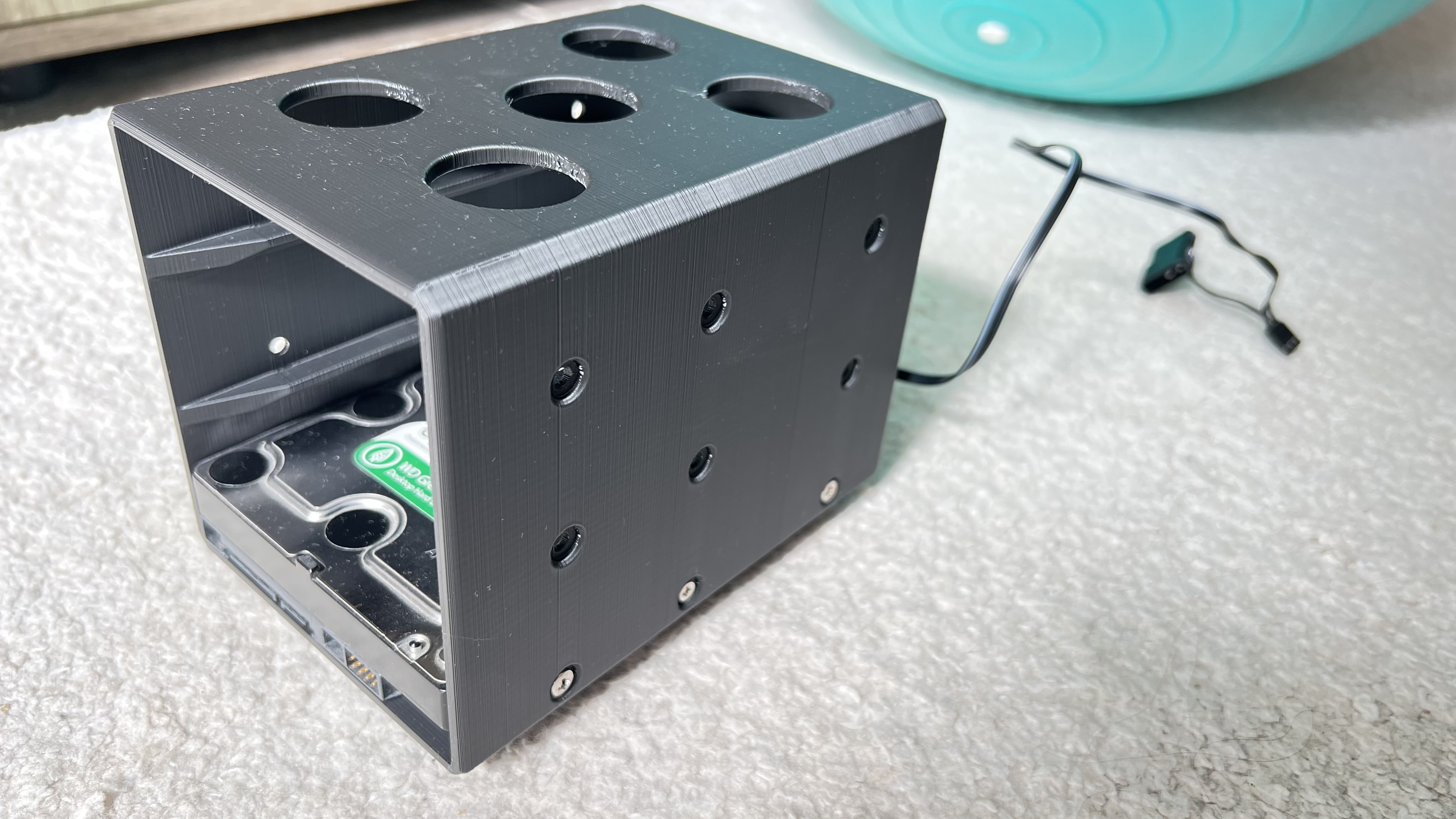 3.5 hdd case with 80x25 fan by bighlo | Download free STL model ...