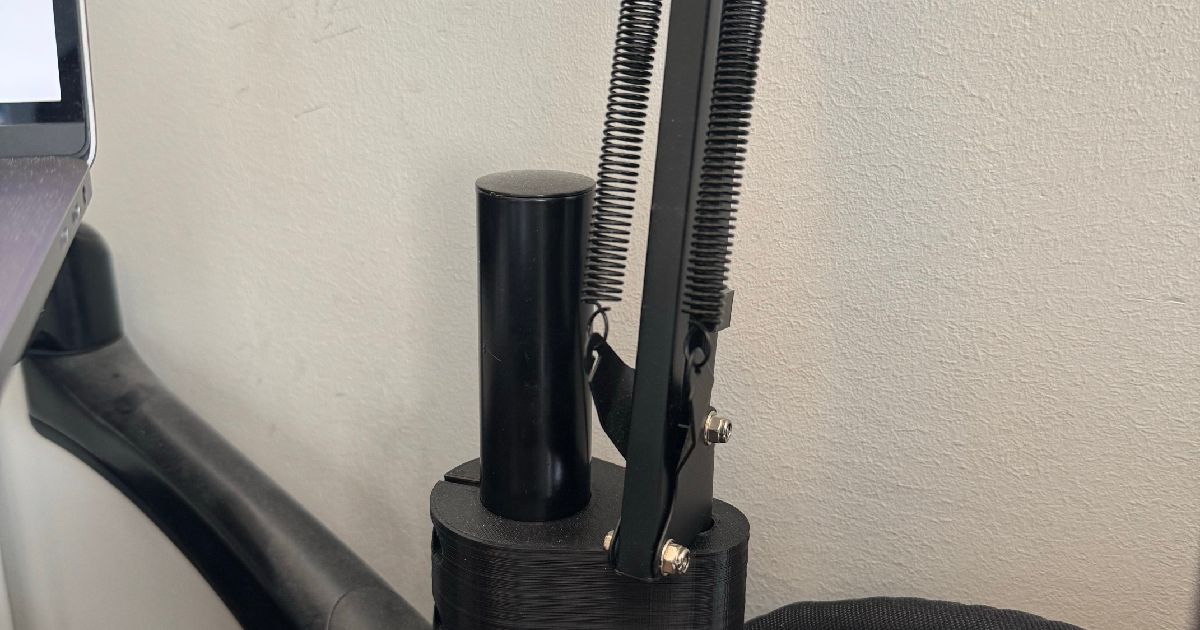 Microphone arm holder (customizable - 3df file) by iGoX | Download free ...