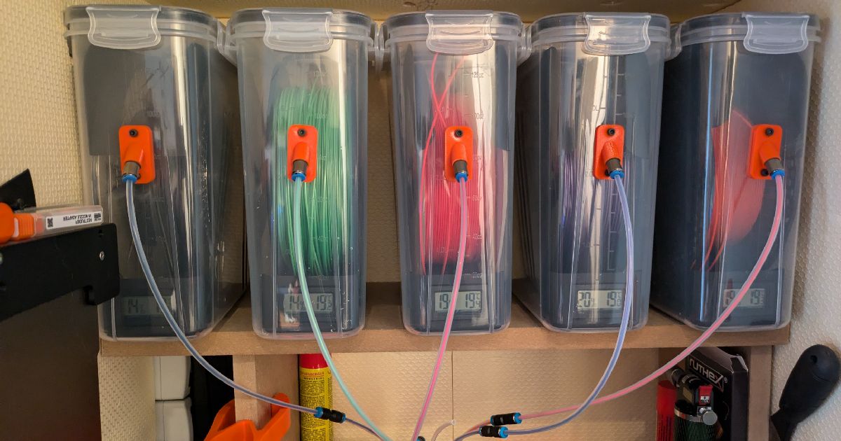 Filament Drybox and Buffer for MMU3 by Rainer | Download free STL model ...