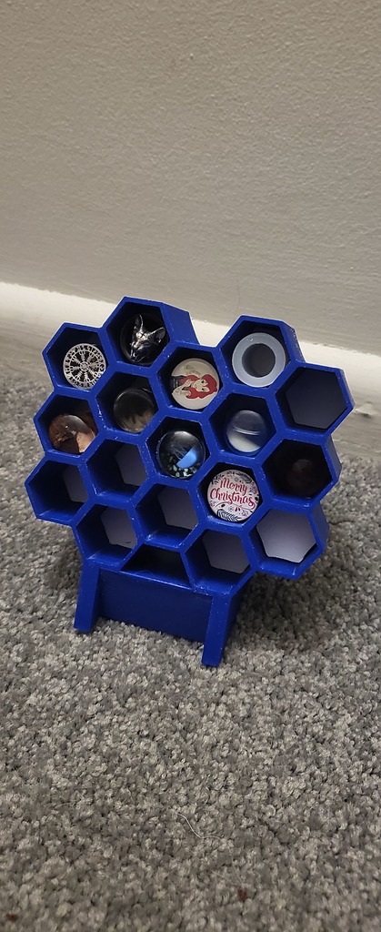 Hexagon ear plug display von Mikey Sargent | Kostenloses STL-Modell ...