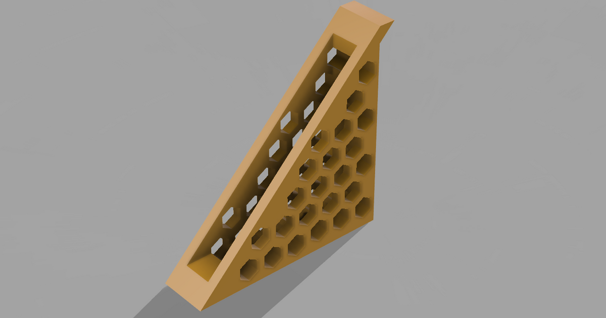 Hex Wall Bracket by AsylumLife | Download free STL model | Printables.com