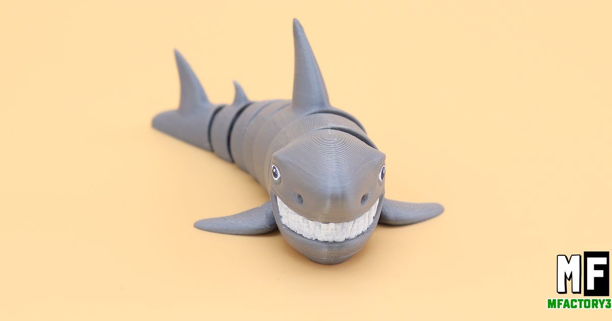 SHARK ARTICULATED PRINT-IN-PLACE by MFactory33 | Download free STL ...