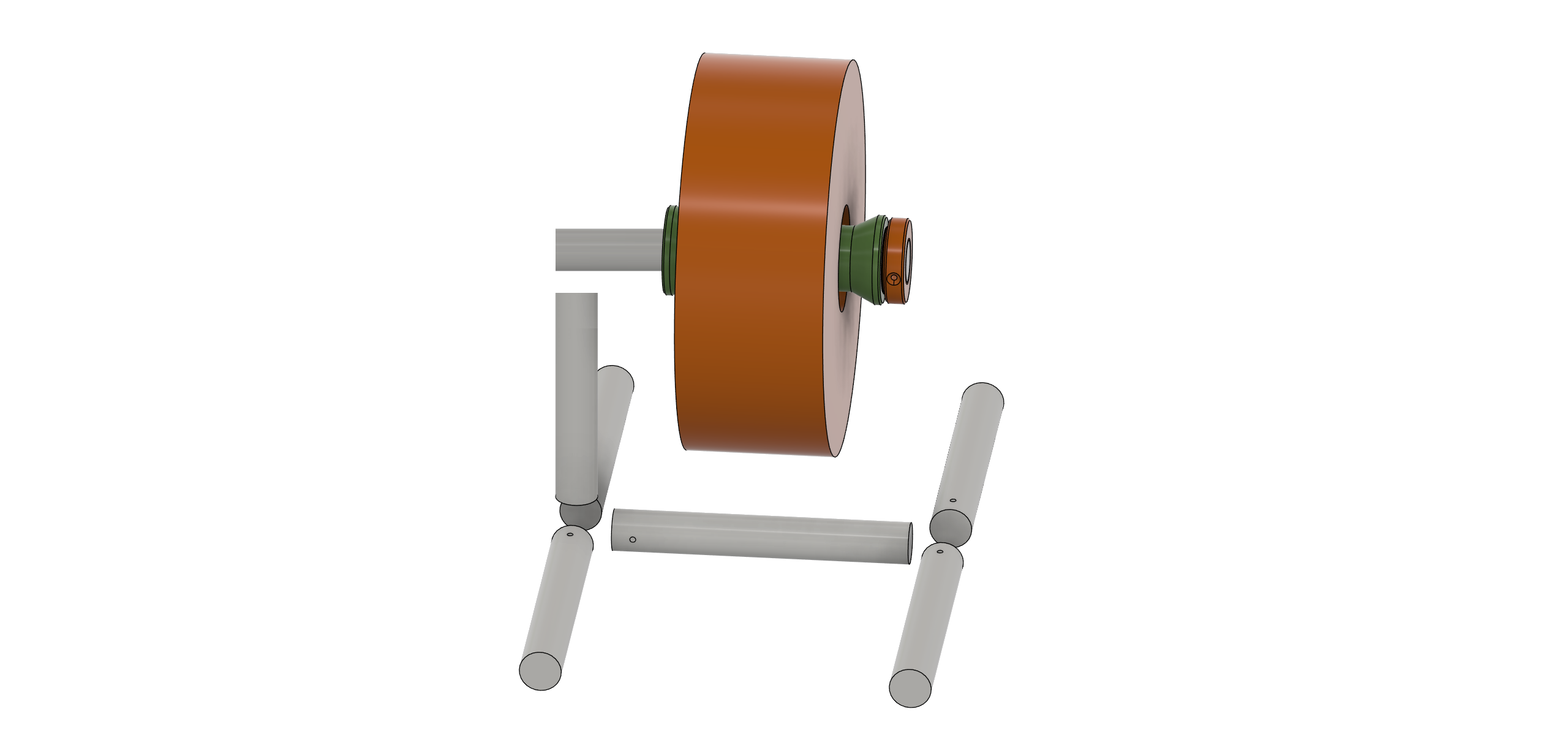 Filament holder/stand with a printed roller and 1/2" PVC pipe frame by ...