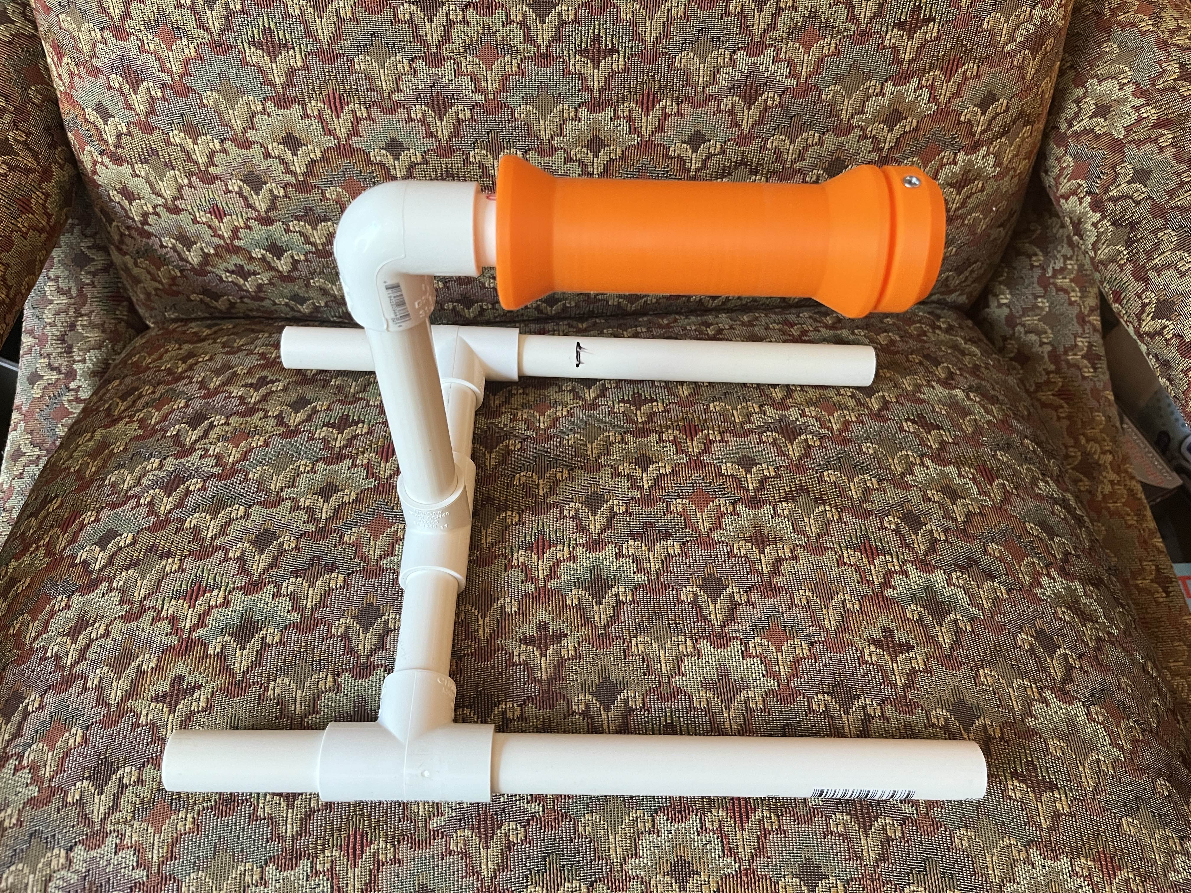 Filament holder/stand with a printed roller and 1/2" PVC pipe frame by ...
