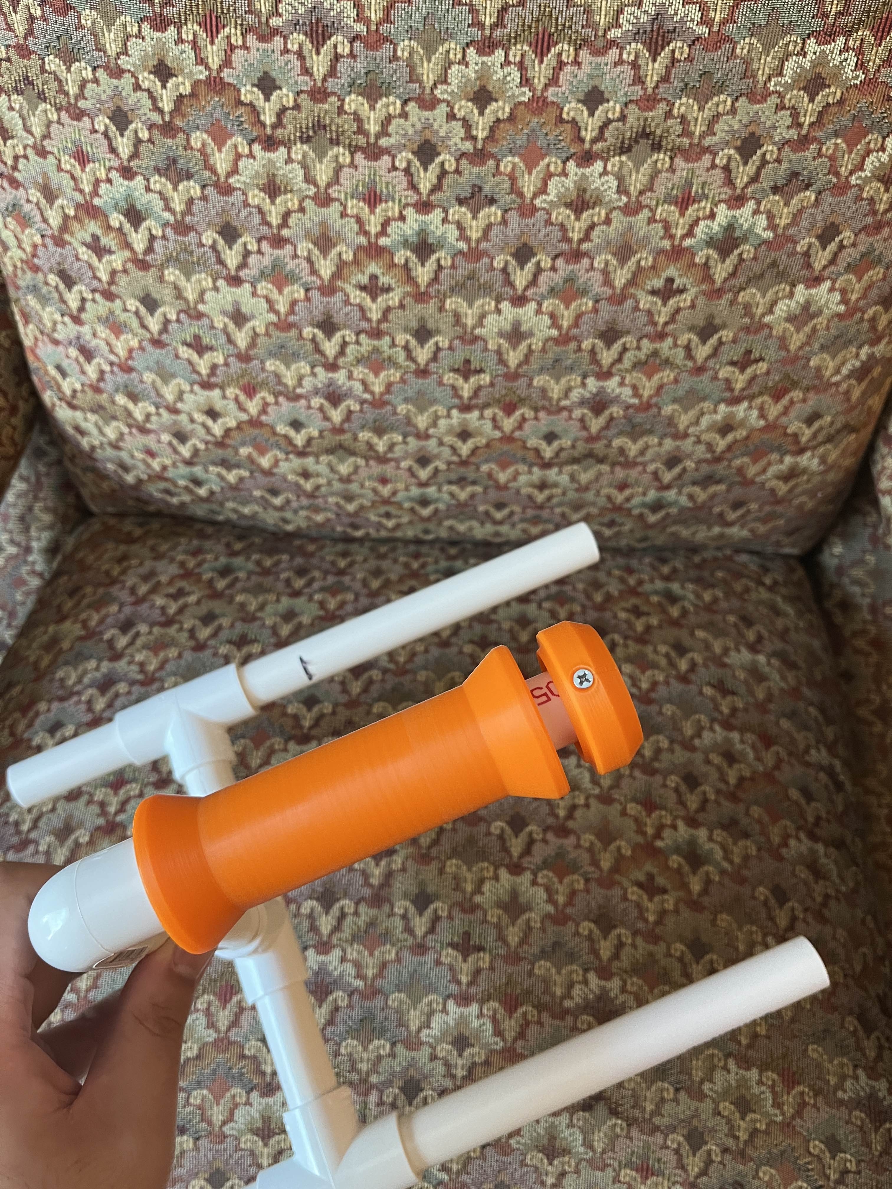 Filament holder/stand with a printed roller and 1/2" PVC pipe frame by ...