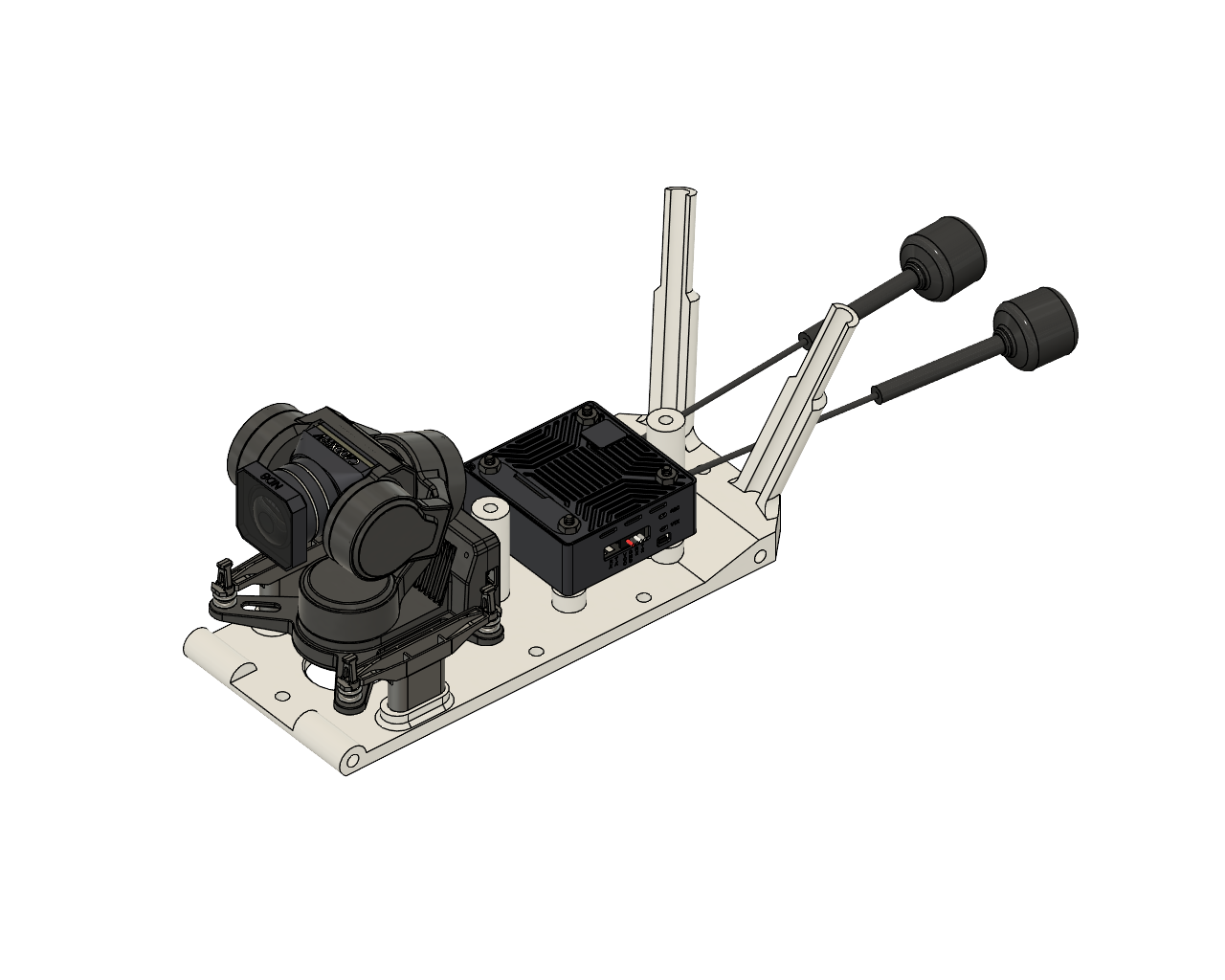 Walksnail Moonlight and Caddx GM3 Gimbal Mount with Fan and Cage by ...