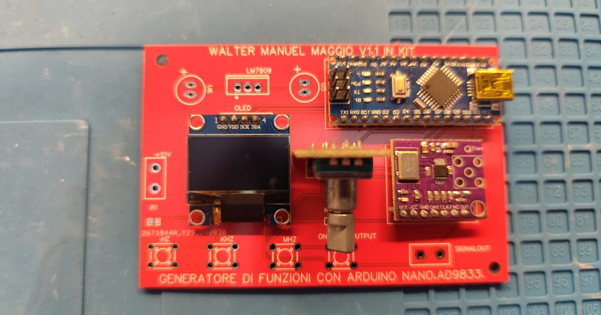 GENERATORE DI FUNZIONI CON ARDUINO NANO E AD9833 von walter-06 | Printables Store