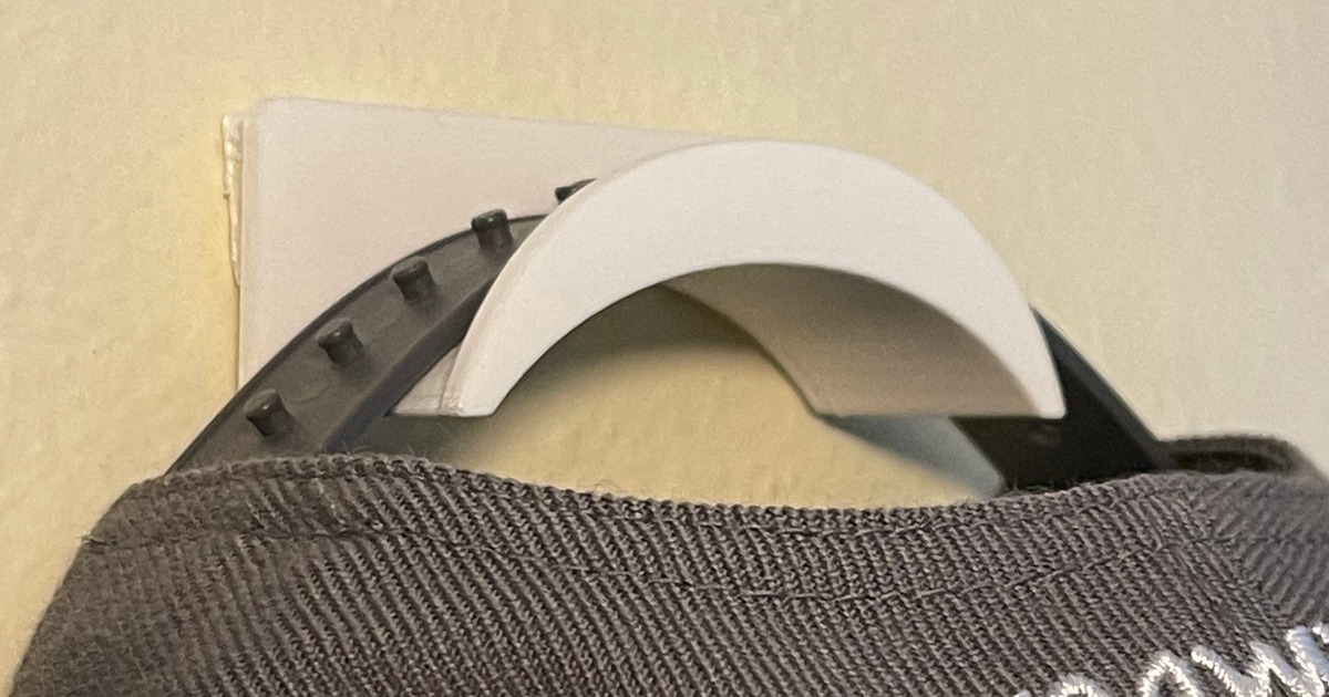 Baseball Hat Hanger with Gentle Curve (No drilling required!) by Jeff ...