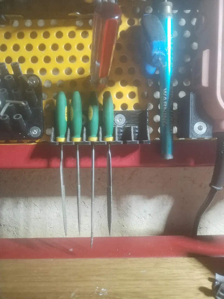 Small Files Holder for Perforated Panels by LexFran | Download free STL ...