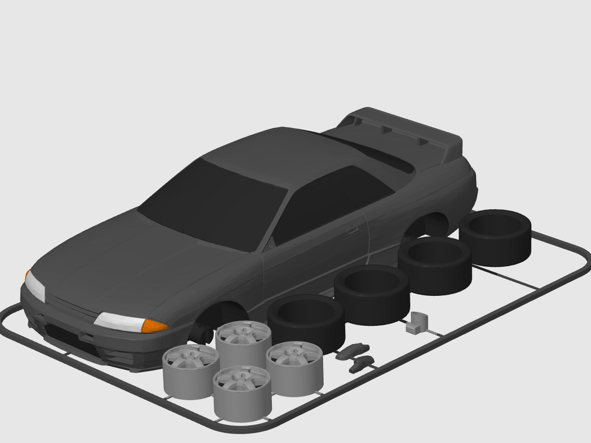 Nissan Skyline GTR R32 'Godzilla' Kit Card (1:24 scale) by The Kit Card ...