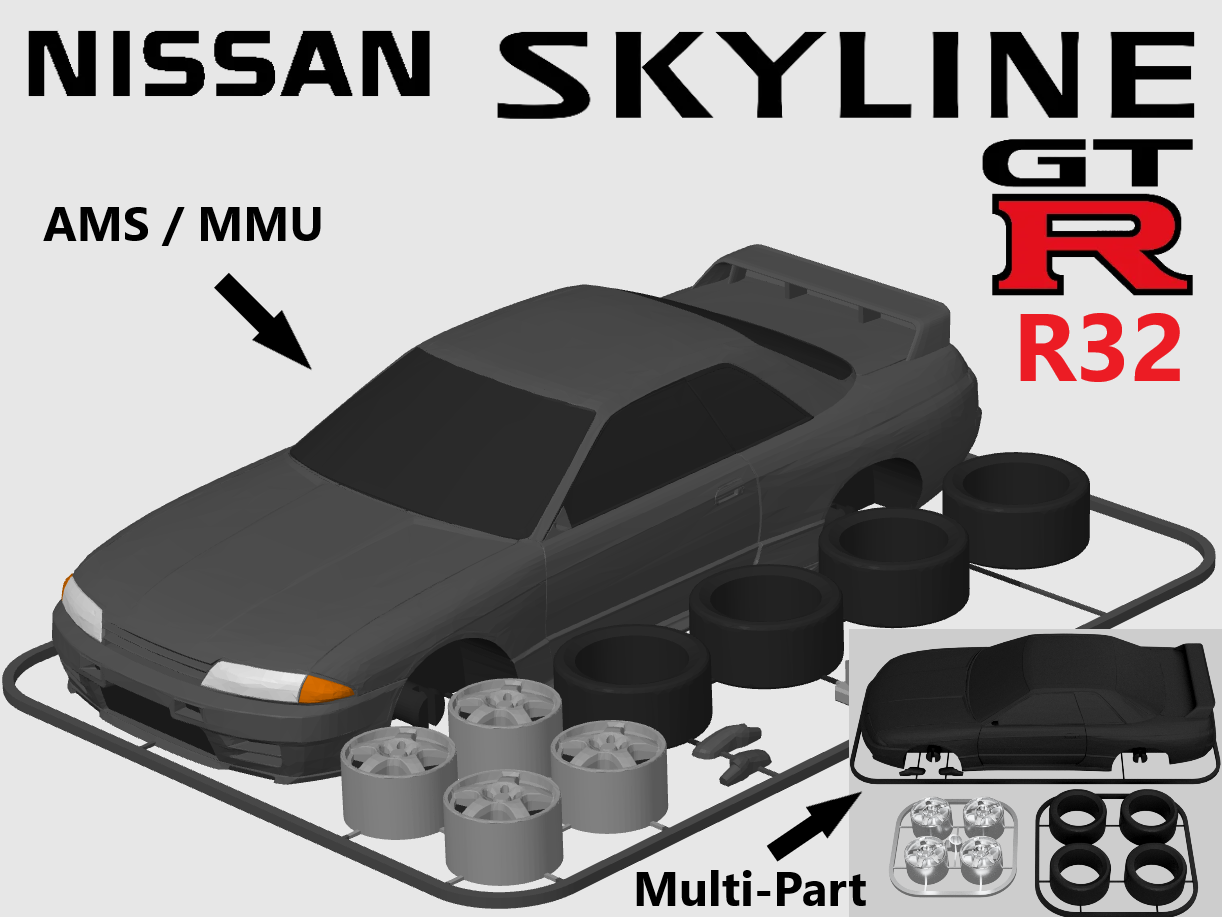 Nissan Skyline GTR R32 'Godzilla' Kit Card (1:24 scale) by The Kit Card ...