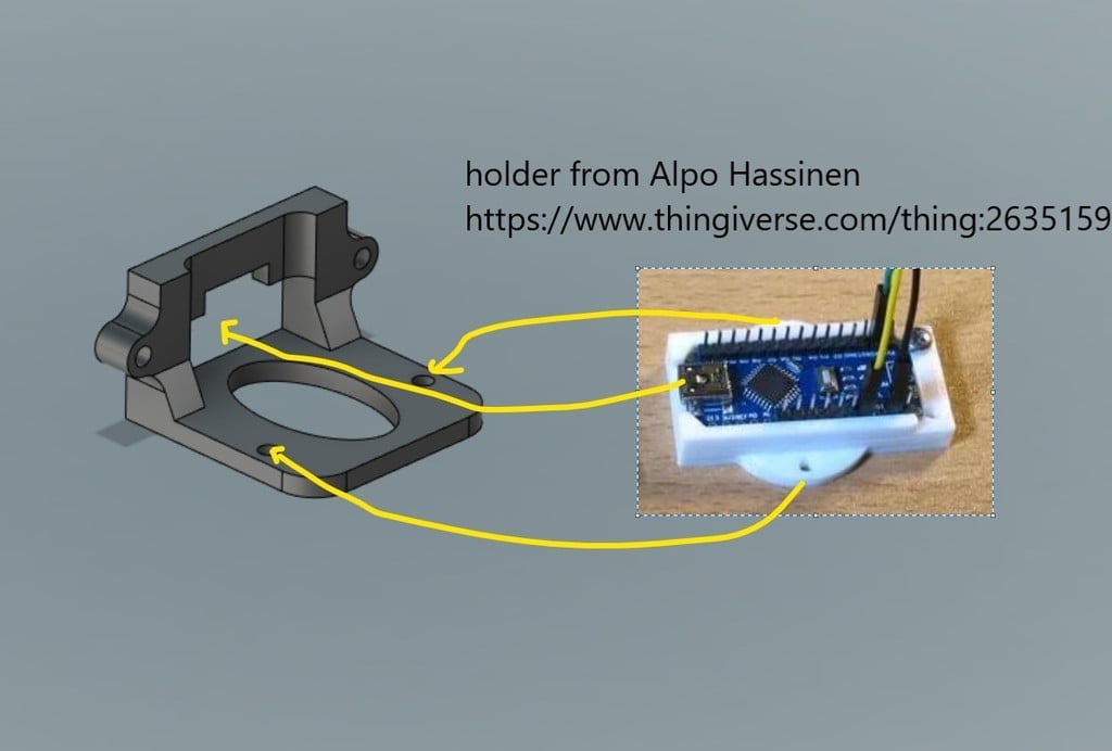 Arduino Nano holder Mount adapter to program without opening case by ...