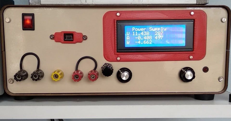 LCD 20 x 4 panel meter frame for power supply by Isak Hendrikse ...