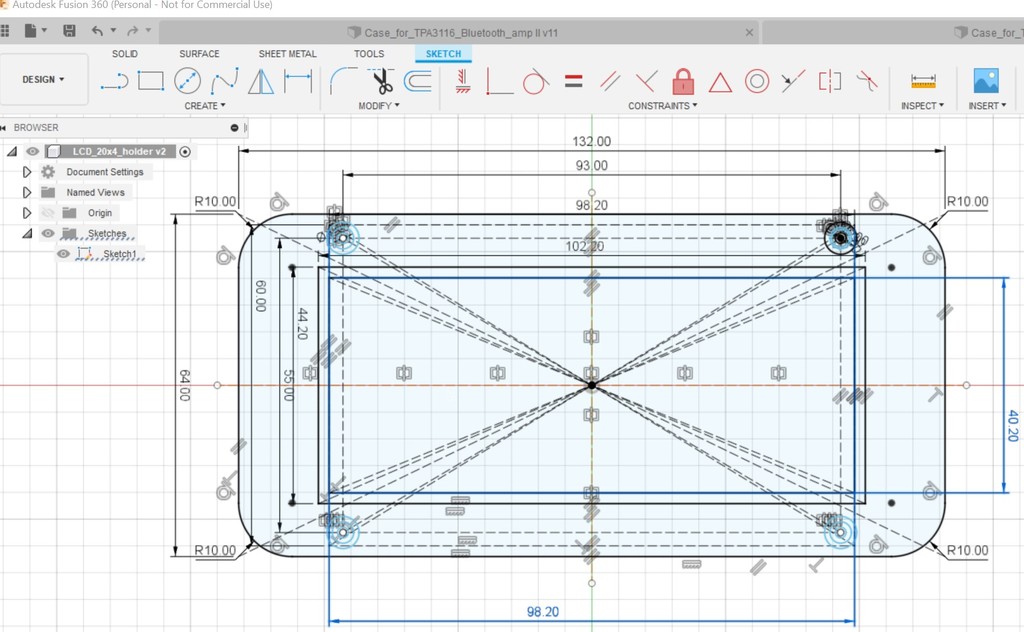 LCD 20 x 4 panel meter frame for power supply by Isak Hendrikse ...