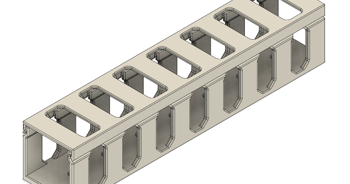Cable Raceway Customize Size by Scott | Download free STL model ...