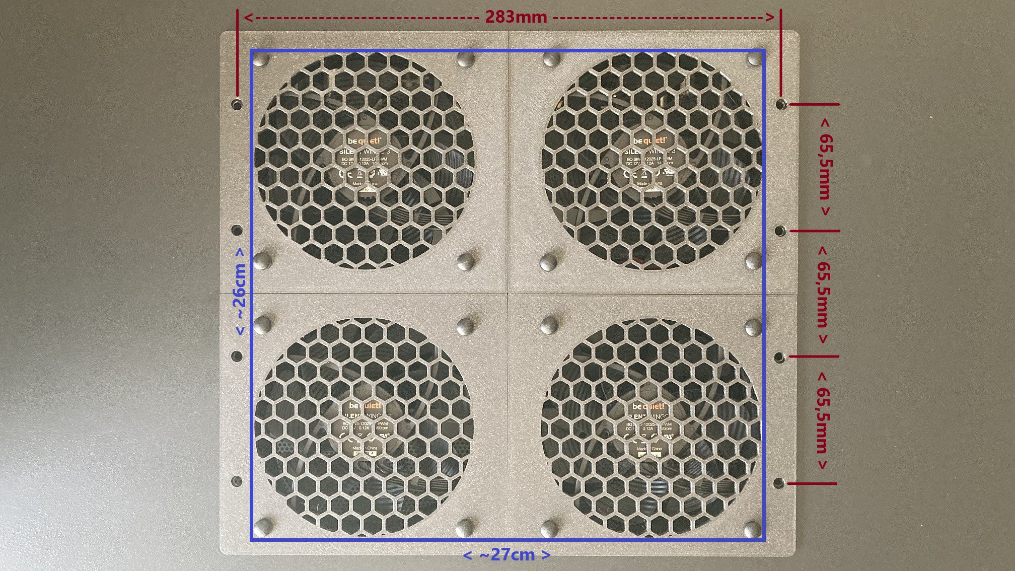 Top fan mount (4x 120mm) for 19" server/network-rack by sk | Download ...