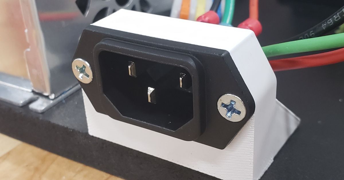 C14 Power Receptacle Bracket by Justin B | Download free STL model ...