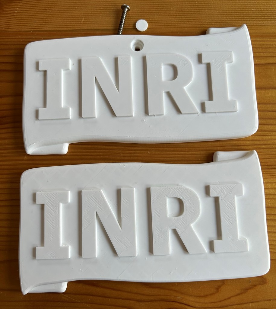 INRI Plaque par DamianB2 | Téléchargez gratuitement un modèle STL ...