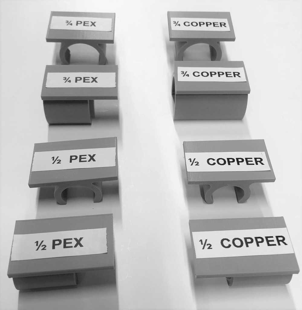 Plumbing Pipe Labeling Clips by DamianB2 | Download free STL model ...