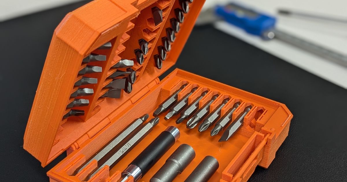 Screwdriver Bit Tool Case by socialtooth | Download free STL model ...