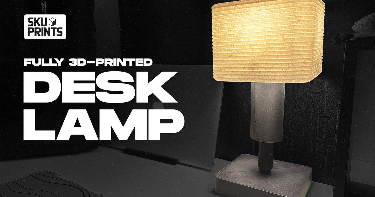 Fully 3D-Printed Desk Lamp by SkuPrints | Download free STL model ...