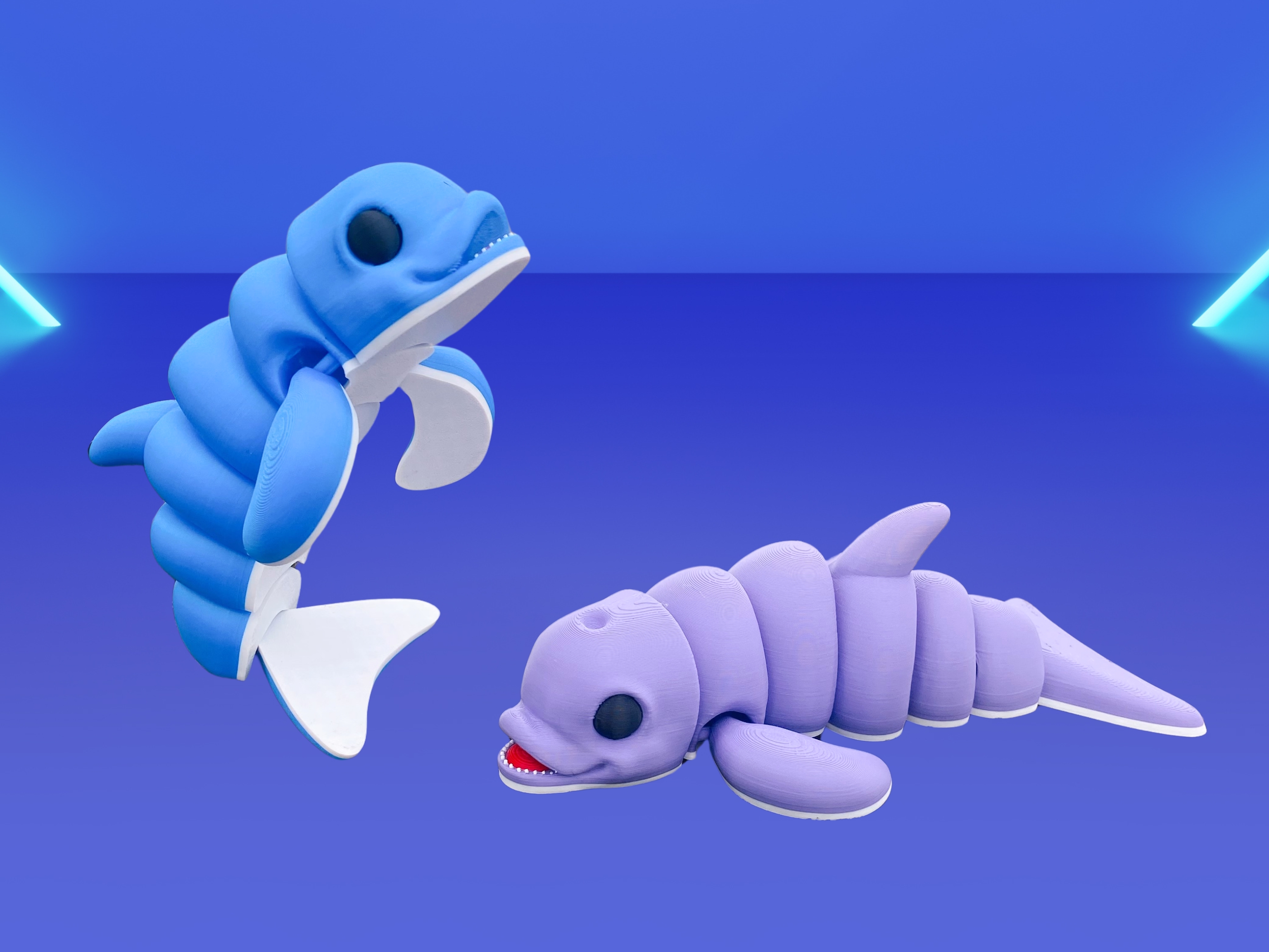 Articulated Cute Dolphin, Flexi Fish Toy by Cylix3D | Download free STL ...