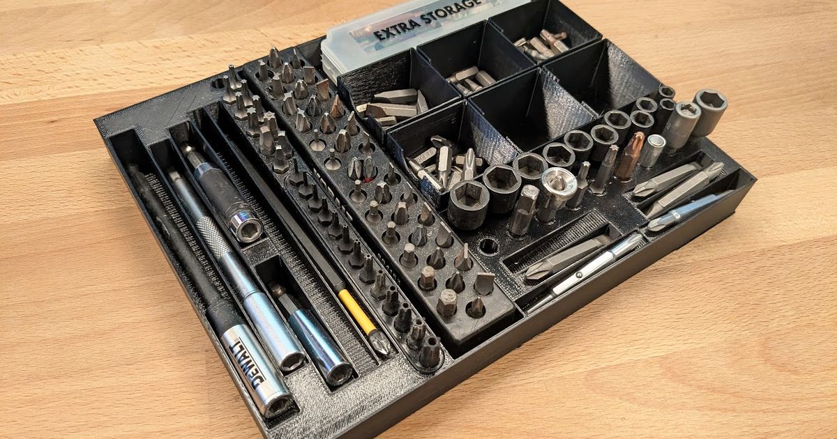 Screwdriver Bit Sorting Tray by giblitz | Download free STL model ...