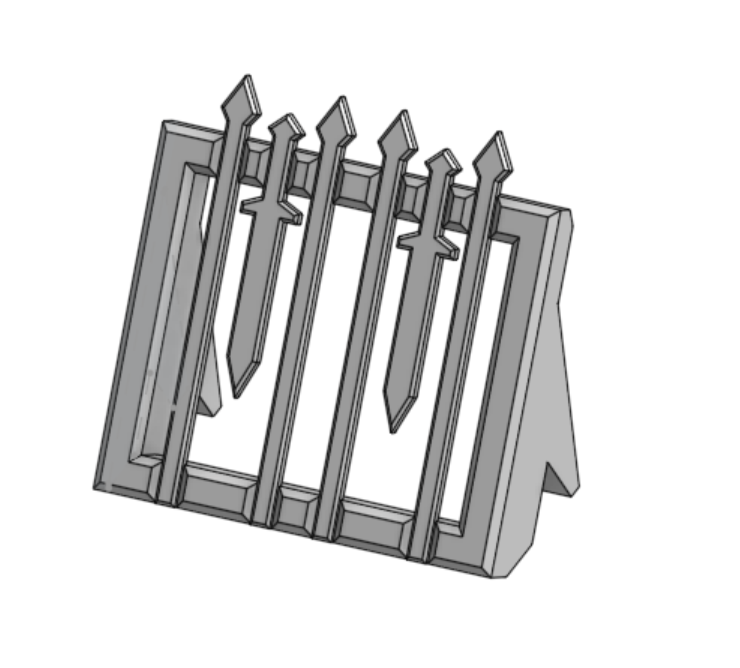 TTRPG - Weapon rack by Emmaka | Download free STL model | Printables.com