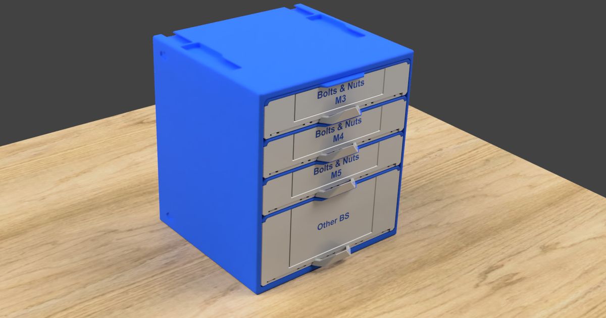 Yet Another Modular Small Parts Organizer System by RH | Download free ...